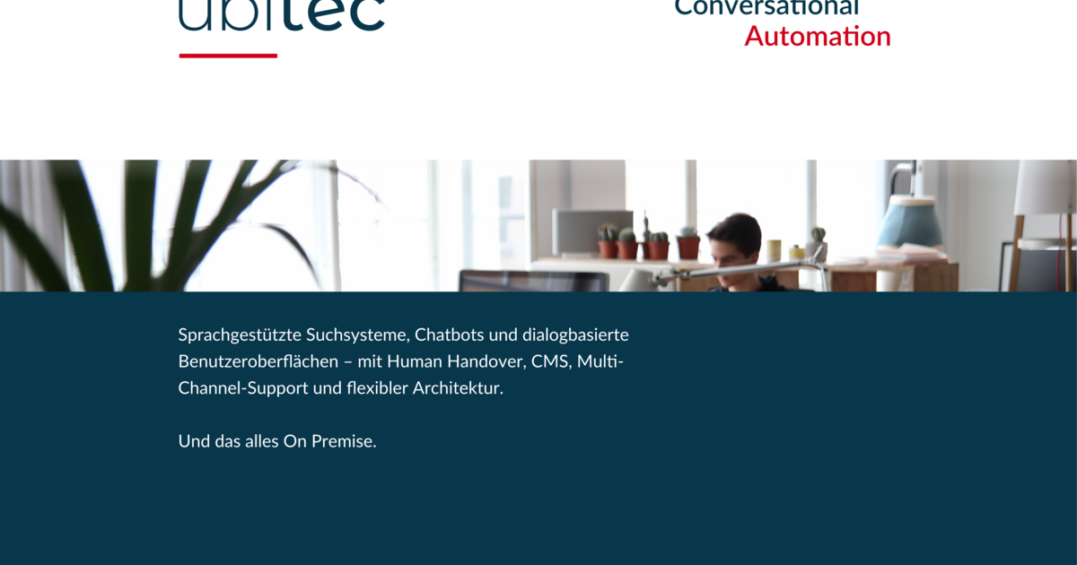 Ubitec - Conversational Automation - IÖB Innovationsplattform